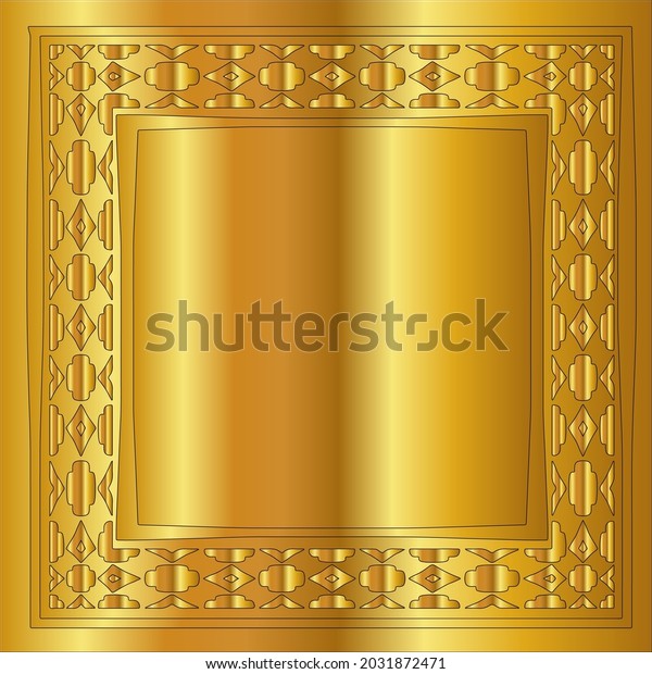 Gold Frame Design Template Elegant Element Stock Vector (Royalty Free ...