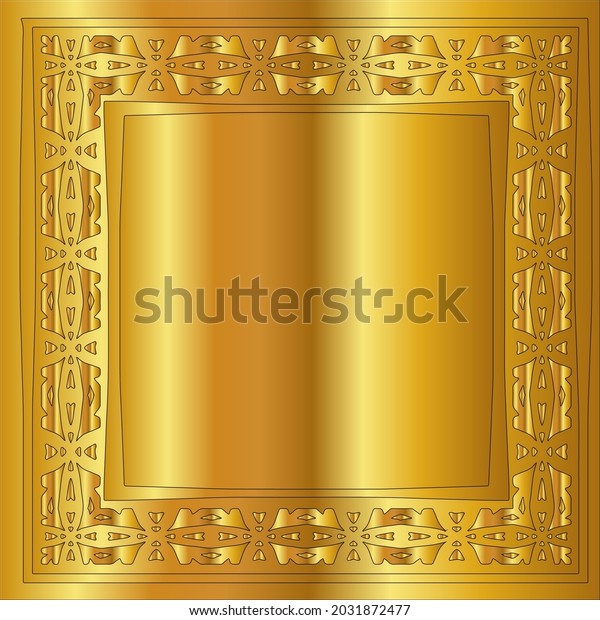 Gold Frame Design Template Elegant Element Stock Vector (Royalty Free ...