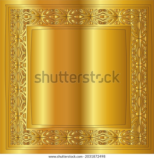 Gold Frame Design Template Elegant Element Stock Vector (Royalty Free ...