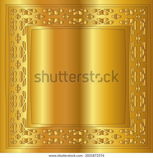 Gold Frame Design Template Elegant Element Stock Vector (Royalty Free ...