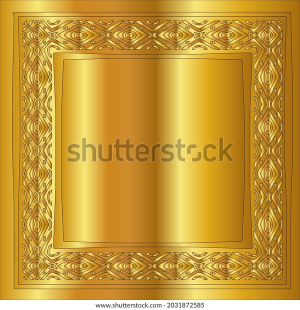 Gold Frame Design Template Elegant Element Stock Vector (Royalty Free ...