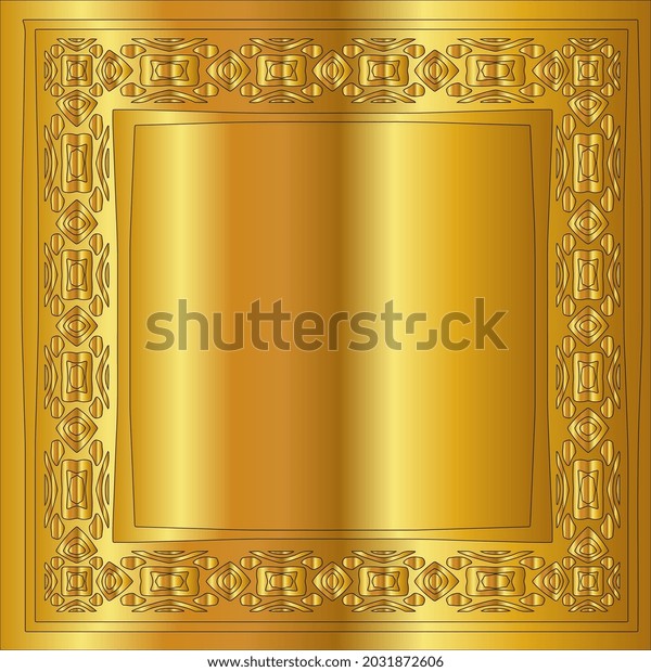 Gold Frame Design Template Elegant Element Stock Vector (Royalty Free ...