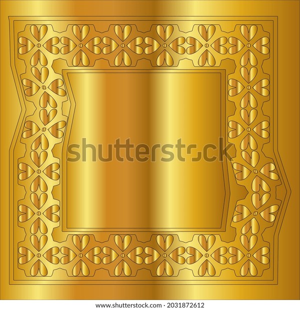 Gold Frame Design Template Elegant Element Stock Vector (Royalty Free ...