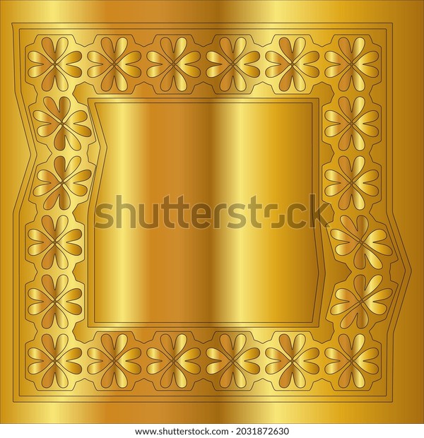 Gold Frame Design Template Elegant Element Stock Vector (Royalty Free ...