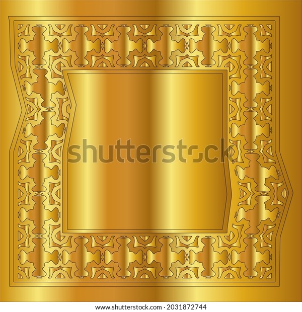 Gold Frame Design Template Elegant Element Stock Vector (Royalty Free ...