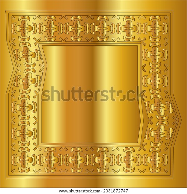 Gold Frame Design Template Elegant Element Stock Vector (Royalty Free ...