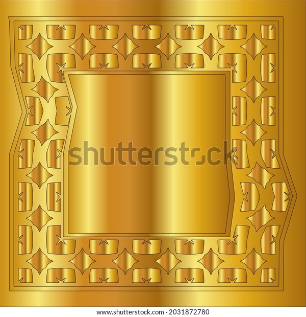 Gold Frame Design Template Elegant Element Stock Vector (Royalty Free ...