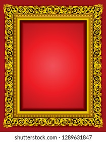 Gold Frame Thai Vintage Vector Illustrator Stock Vector (Royalty Free ...