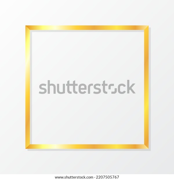 Gold Frame Vector Gold Shiny Glowing Stock Vector (Royalty Free ...