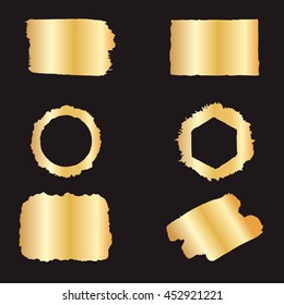 Gold Frames Calligraphy On Black Background Stock Vector (Royalty Free ...
