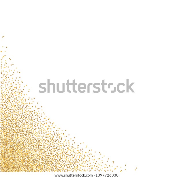 Gold Glitter Background Corner Vector Illustration Stock Vector ...
