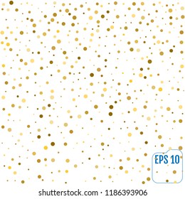 Gold Glitter Background Polka Dot Vector Stock Vector (Royalty Free ...