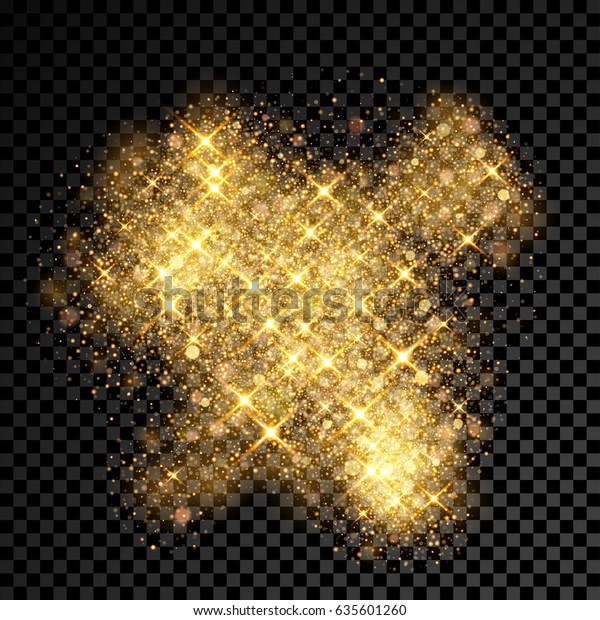 Gold Glitter Burst Sparkling Particles Texture Stock Vector (Royalty ...