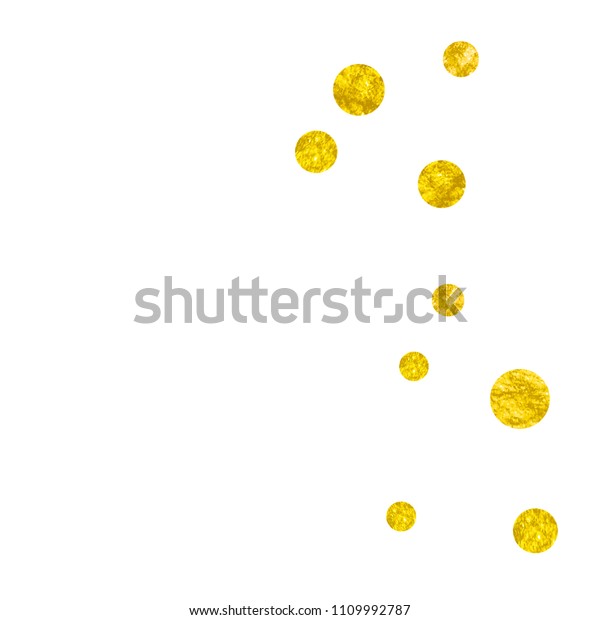 Gold Glitter Confetti Dots On Isolated Stock Vector (Royalty Free ...