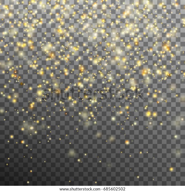 Gold Glitter Effect On Transparent Background Stock Vector (Royalty ...
