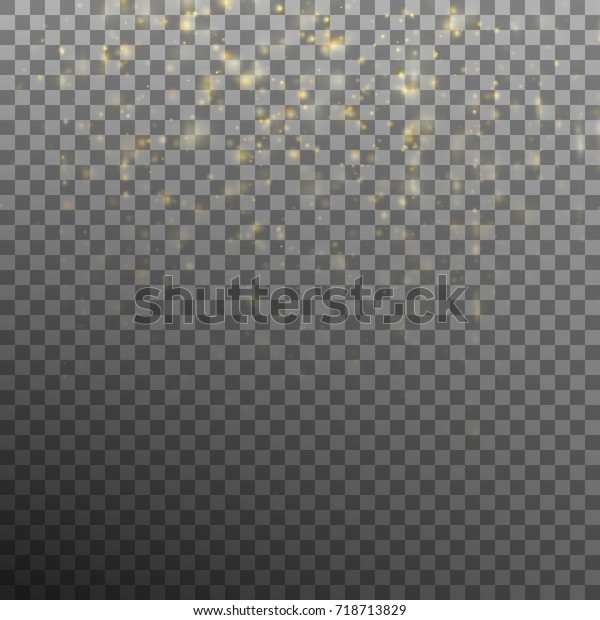 Gold Glitter Effect On Transparent Background Stock Vector (Royalty ...