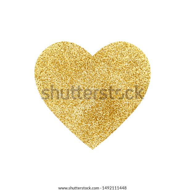 Gold Glitter Heart Vector Illustration Stock Vector (Royalty Free ...