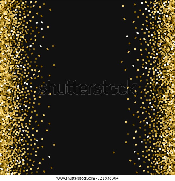 Gold Glitter Messy Border On Black Stock Vector (Royalty Free ...