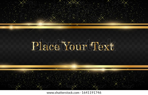 Gold Glitter Shiny Gold Frame On Stock Vector (Royalty Free) 1641191746 ...