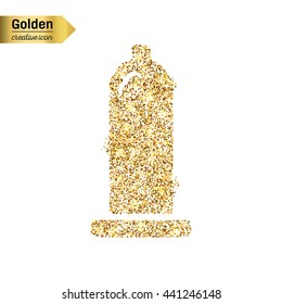 Gold Glitter Vector Icon Condom Isolated Stock Vector (Royalty Free ...