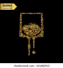 Gold Glitter Vector Icon Iv Drip Stock Vector (Royalty Free) 421482913 ...
