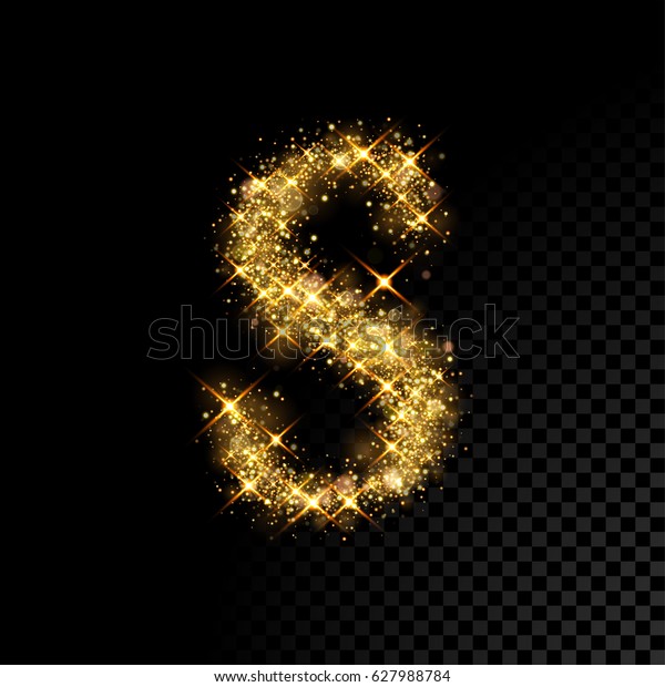 Gold Glittering Letter S Vector Shining Stock Vector (Royalty Free ...