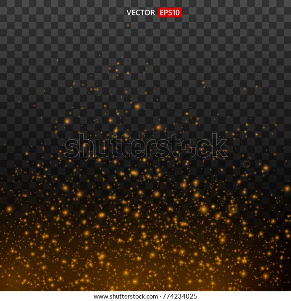 Gold Glittering Star Dust Trail Sparkling Stock Vector (Royalty Free ...