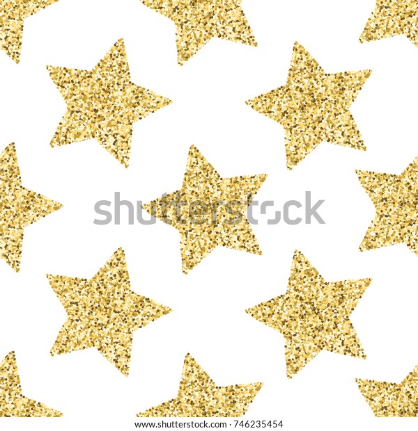 Gold Glittering Stars Pattern Perfect Gift Stock Vector (Royalty Free ...