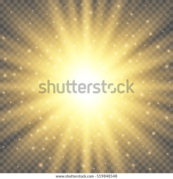 Gold Glowing Circle Light Burst Explosion Stock Vector (Royalty Free ...