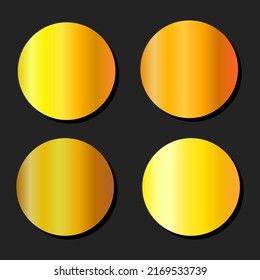 Gold Gradient Circle Set Collection Stock Vector (Royalty Free ...