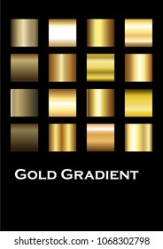 Gold Metal Gradient Set Different Gradation Stock Vector (Royalty Free ...