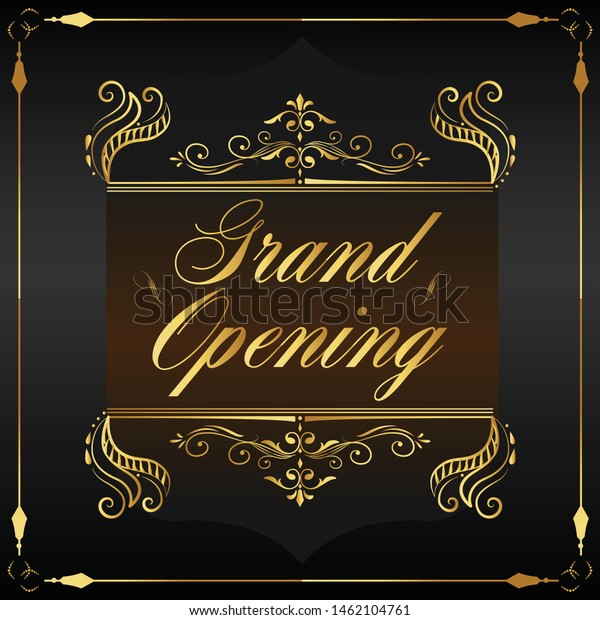 Gold Grand Opening Vector Background Banner Stock Vector (Royalty Free ...