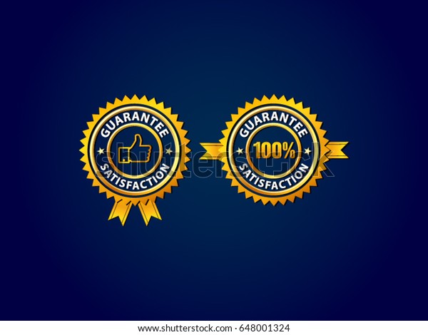 Gold Guarantee Vector Template Stock Vector (Royalty Free) 648001324 ...