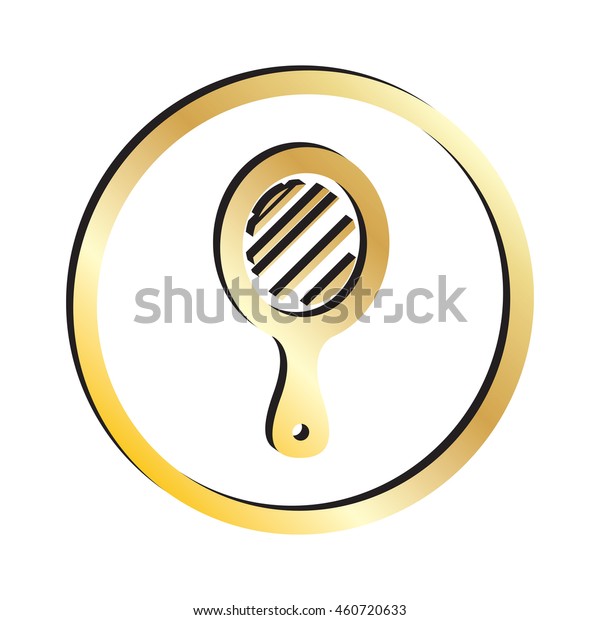 Gold Hand Mirror Icon Stock Vector (Royalty Free) 460720633 | Shutterstock