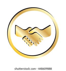 Gold Business Handshake Emoji Isolated On Stock Illustration 1648905664