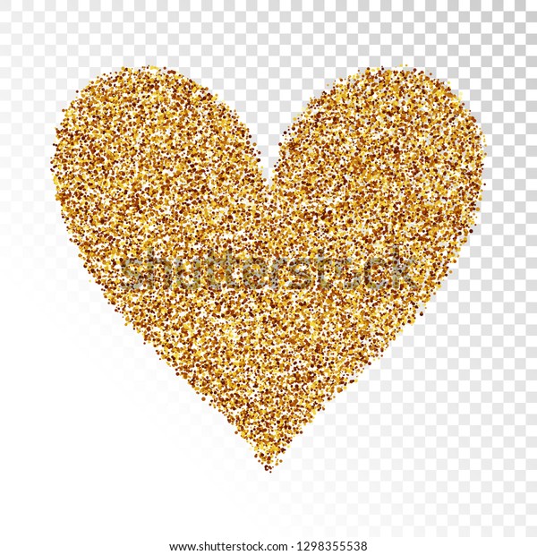 Gold Hart Shape Vector Illustration Stock Vector (Royalty Free ...