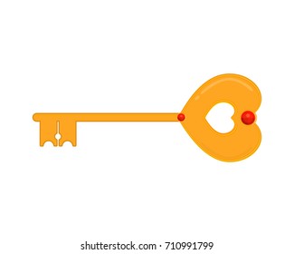 Gold Heart Key Diamonds Game Interface Stock Vector (Royalty Free ...