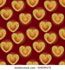 Gold Heart Sheet Gold Texture Metal Stock Vector (Royalty Free ...