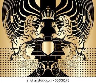 Gold Heraldry Stock Vector (Royalty Free) 55608178
