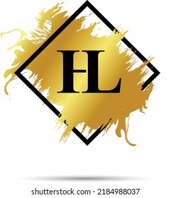 Gold Hl Logo Symbol Vector Art Stock Vector (Royalty Free) 2184988037 ...