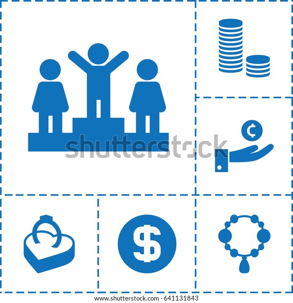 Gold Icon Set 6 Gold Filled Stock Vector (Royalty Free) 641131843 ...