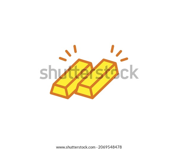 Gold Icon Set On White Background Stock Vector (Royalty Free ...