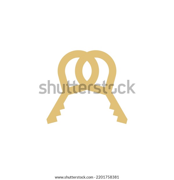 Gold Key Logo Icon Design Vector Stock Vector (Royalty Free) 2201758381 ...