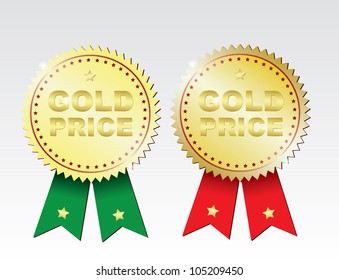 Gold Labels Gold Price Vector Stock Vector (Royalty Free) 105209450 ...