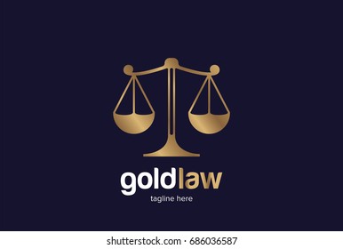 Gold Law Logo Template Design Vector Stock Vector (Royalty Free ...