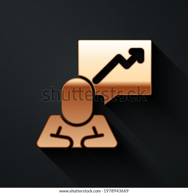 Gold Leader Team Executives Icon Isolated Stock Vector (Royalty Free ...