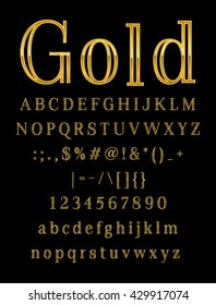 Decorative Vector Gold Letters Stock Vector (Royalty Free) 325570097 ...