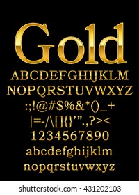 Gold Letter Stock Vector (Royalty Free) 431202106