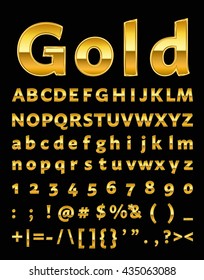 Gold Letter Set Stock Vector (Royalty Free) 569232037
