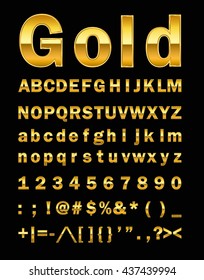 Gold Letters Stock Vector (Royalty Free) 438752002 | Shutterstock